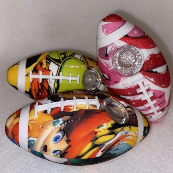 Silicone Football Pipe with Multi Hole Bowl – SGS